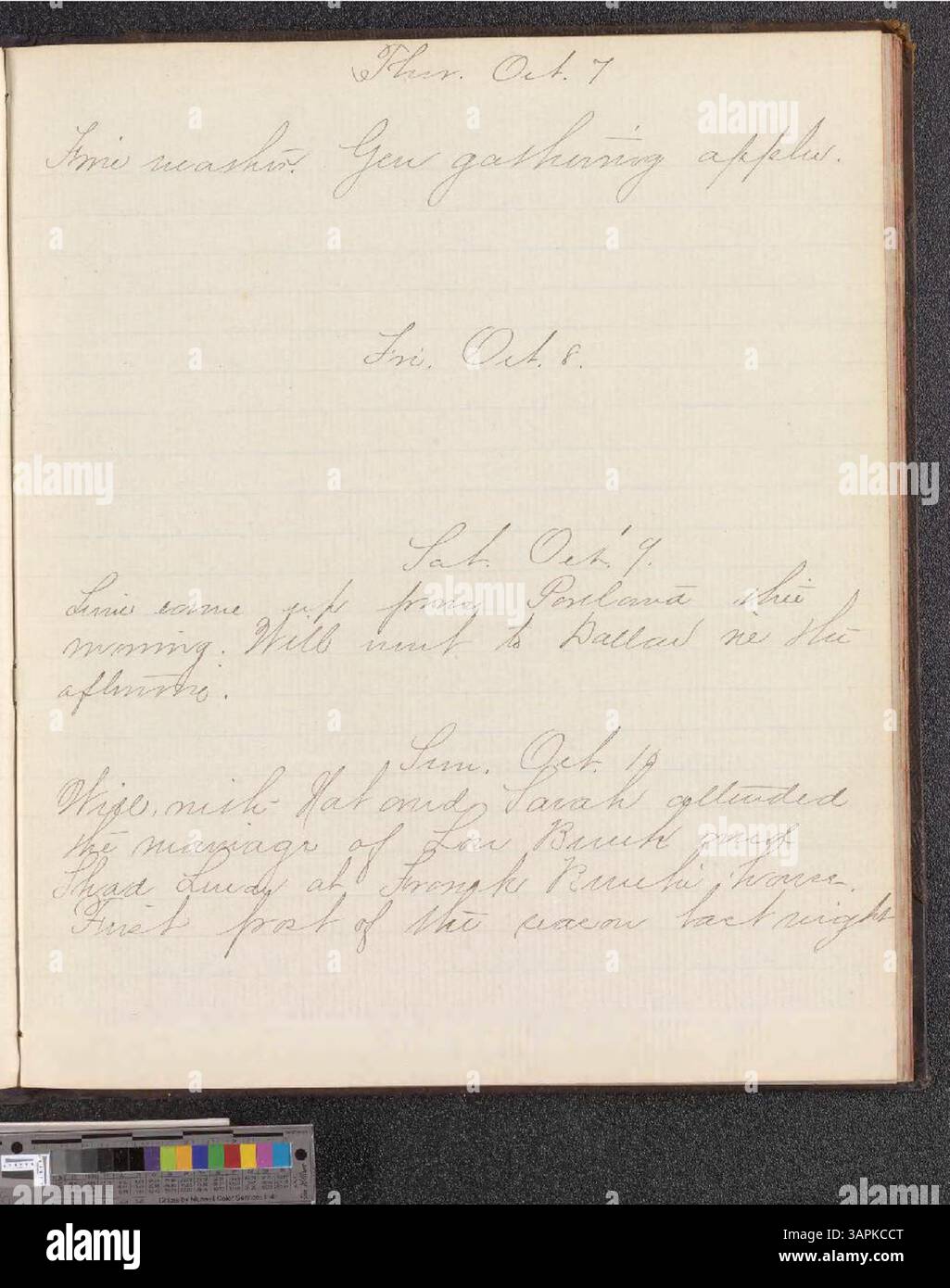 This bound, handwritten diary, covering June 22, 1885, to December 11 ...