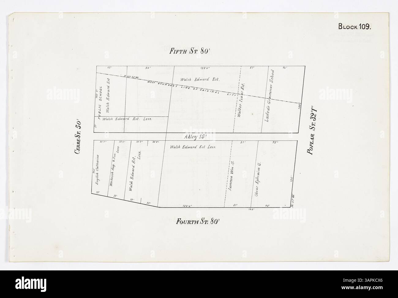 A historical block book documenting land ownership and city ...