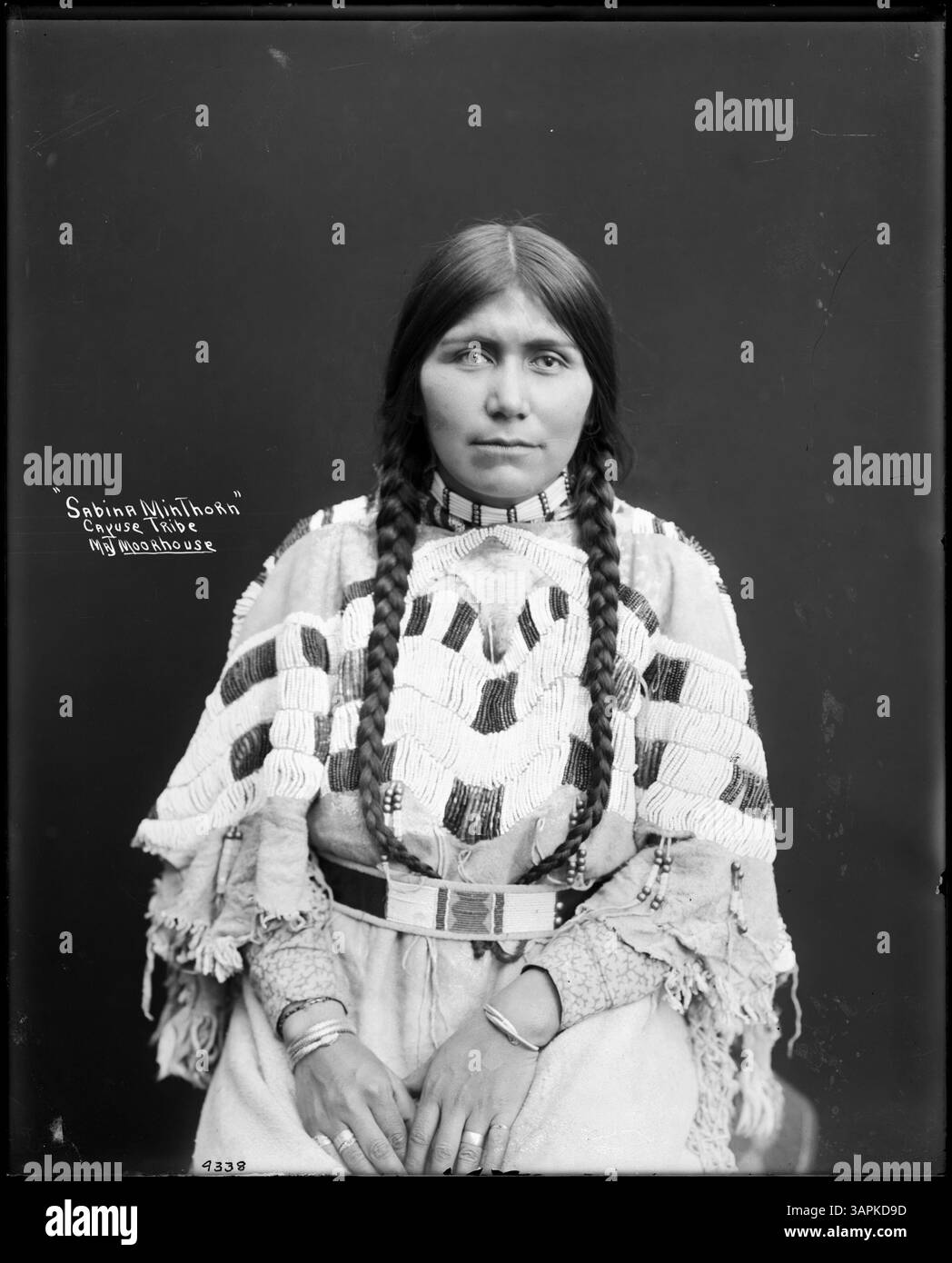 This photograph by Lee Moorhouse shows Sabina Minthorn, a Cayuse Indian ...