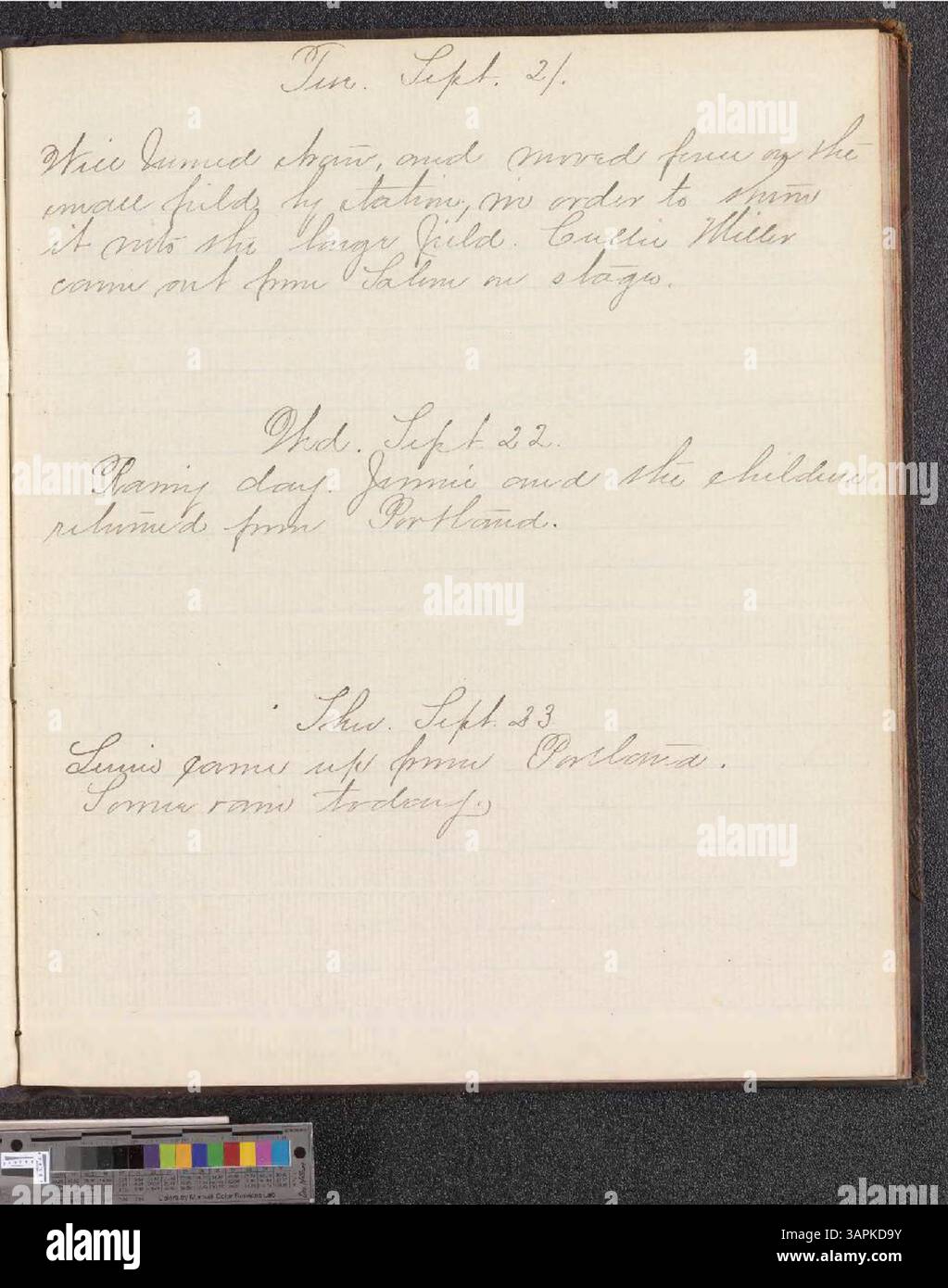 This handwritten and bound diary, covering June 22, 1885, to December ...