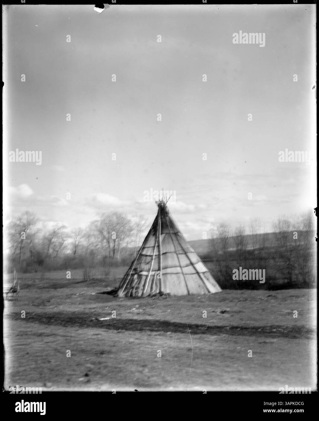 This photograph by Lee Moorhouse depicts camps on the Umatilla Indian ...