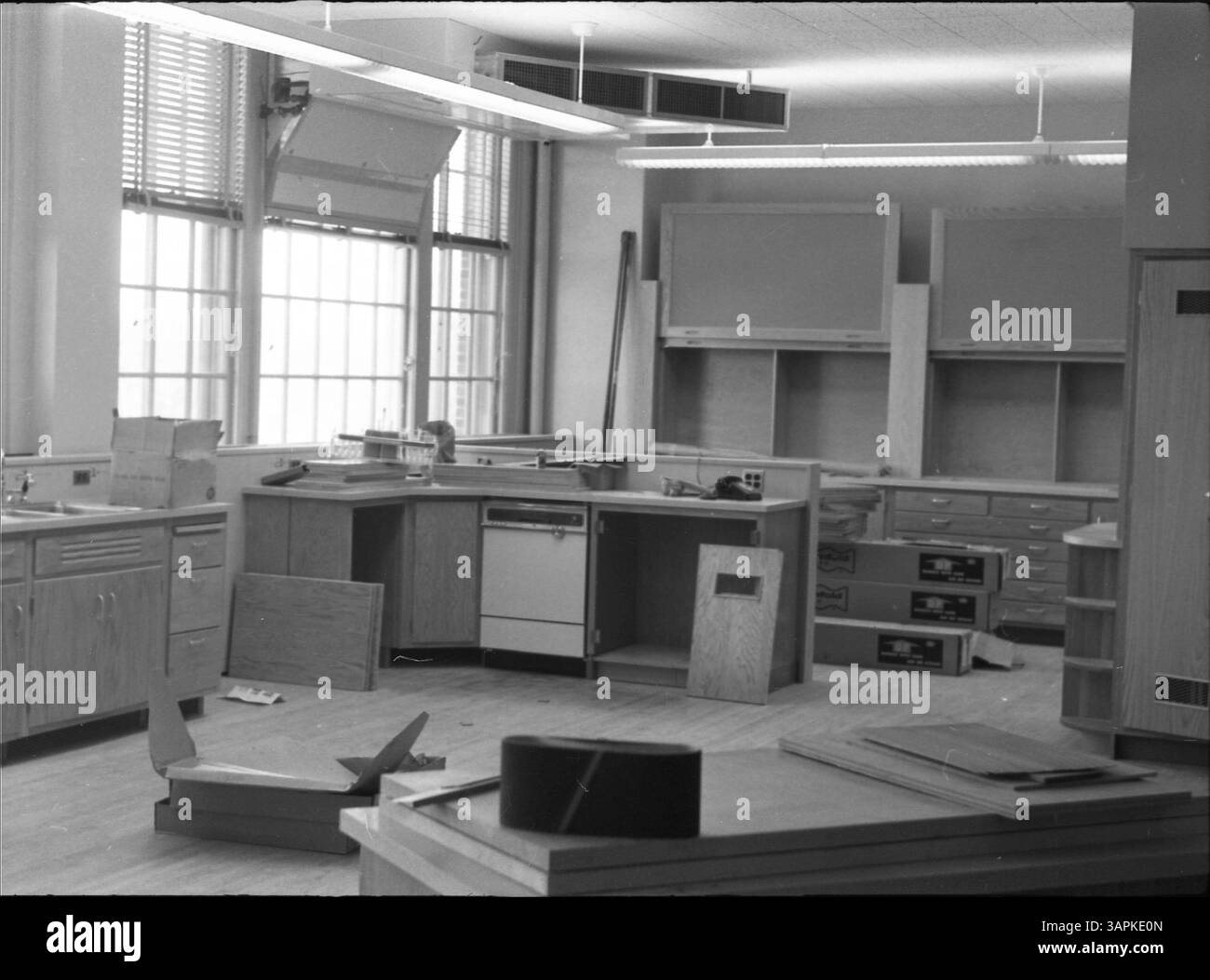 This image shows the construction of the new Home Economics Department ...