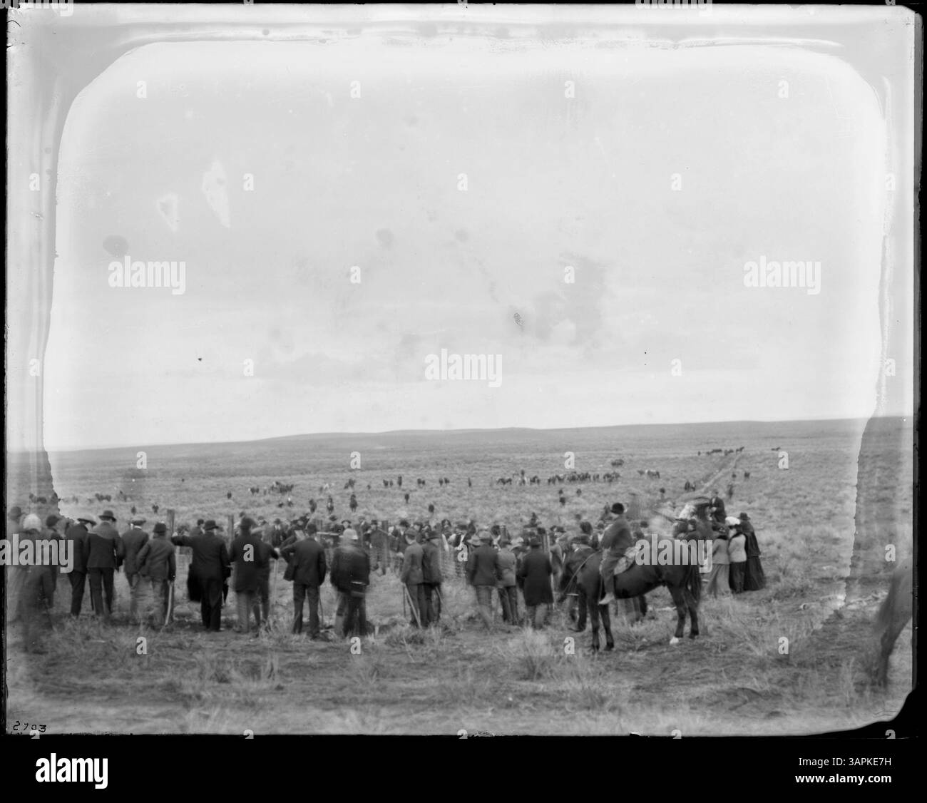 This Lee Moorhouse photograph depicts the conclusion of a rabbit drive ...