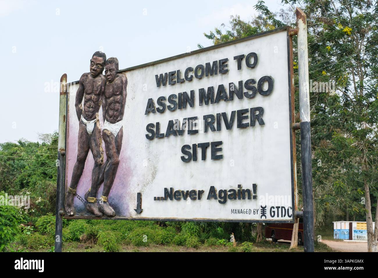 Ghana, Assin Manso Slave River Site Entrance Stock Photo - Alamy