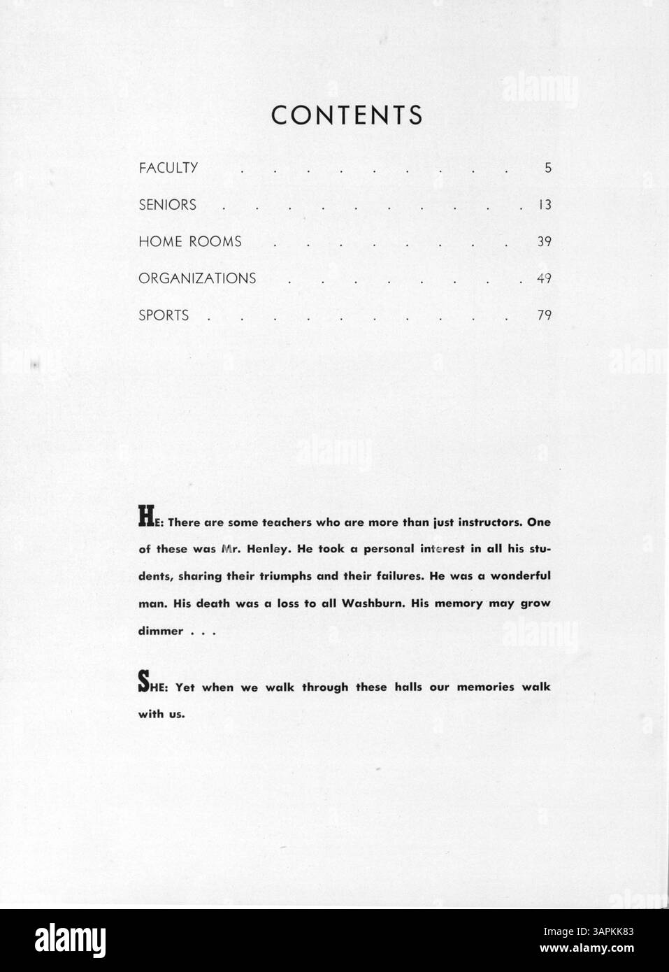 This 1951 high school yearbook from Washburn High School documents the ...