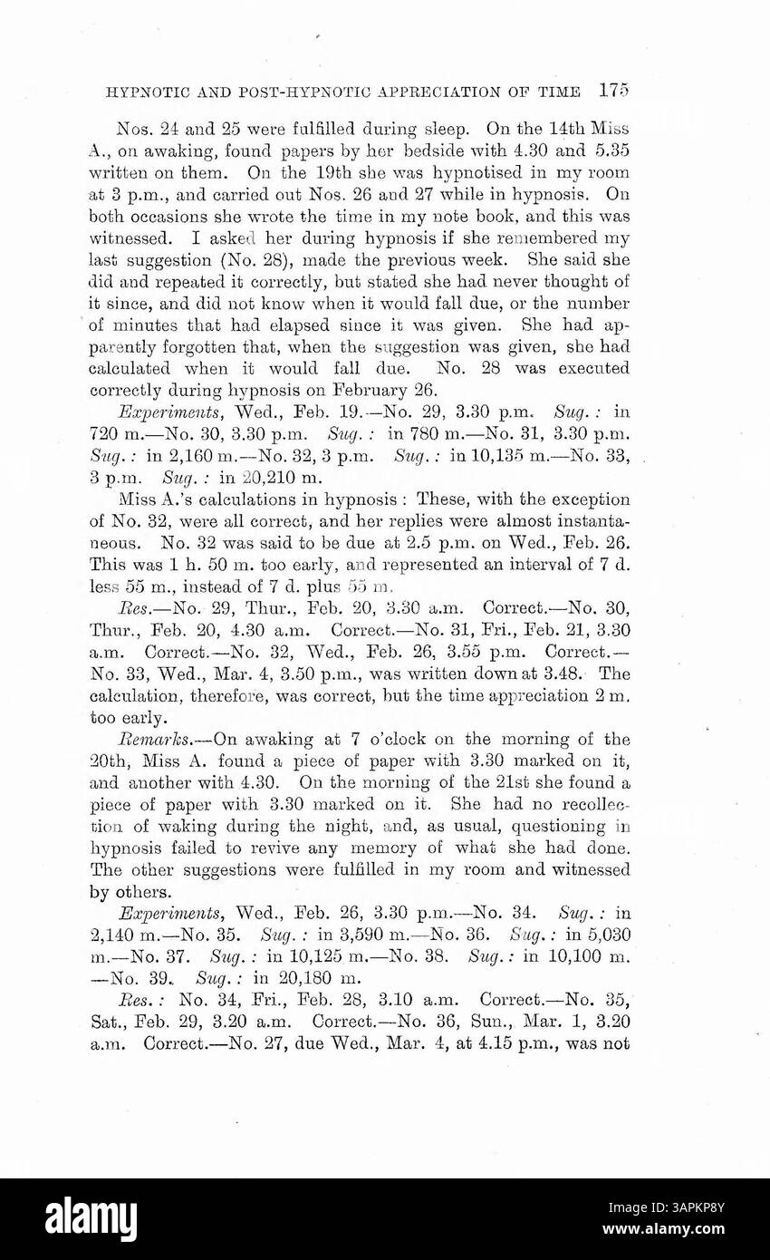 Through hypnotism, Dr. Bramwell tested patients' ability to perform ...