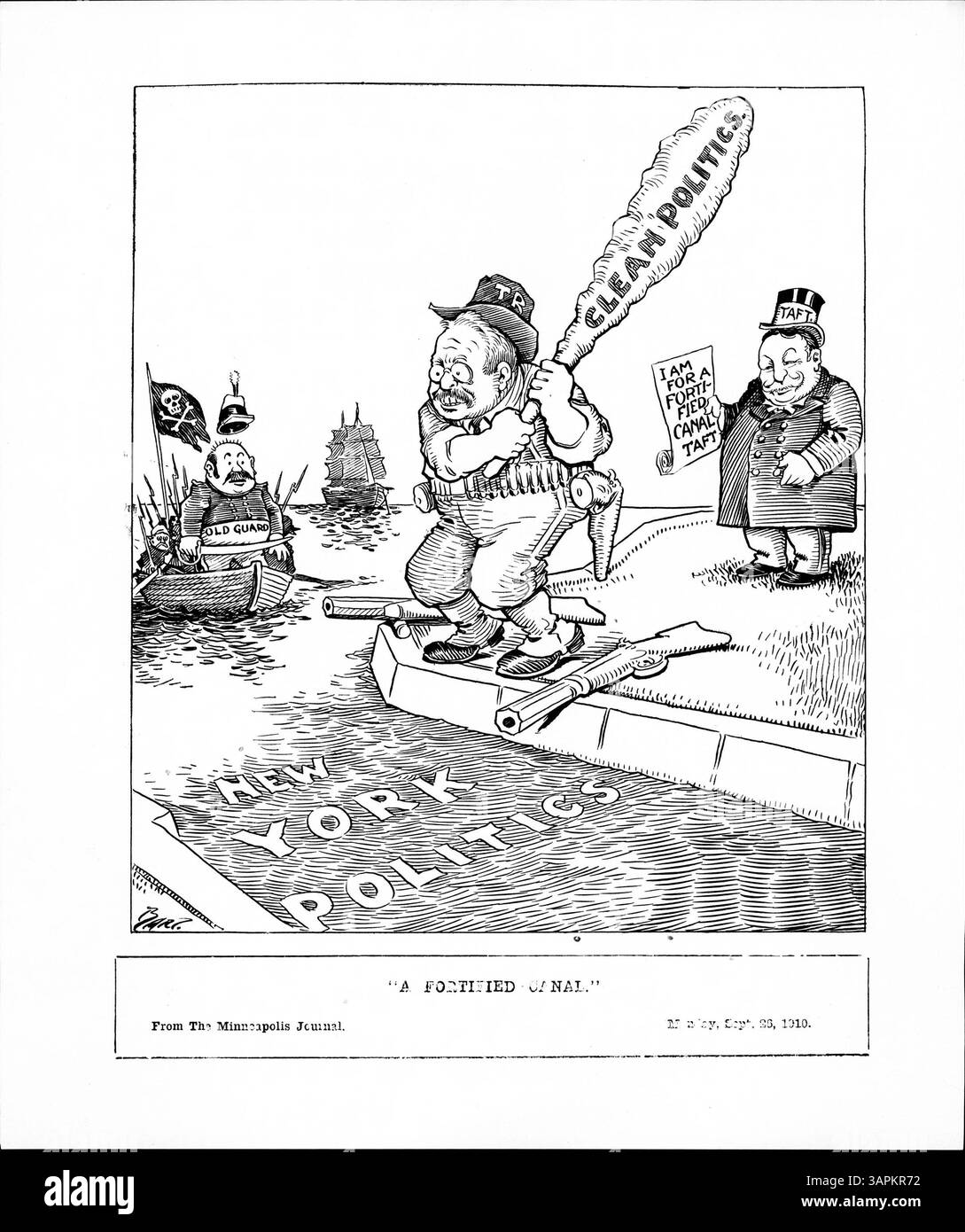 Theodore roosevelt panama canal cartoon hi-res stock photography and ...