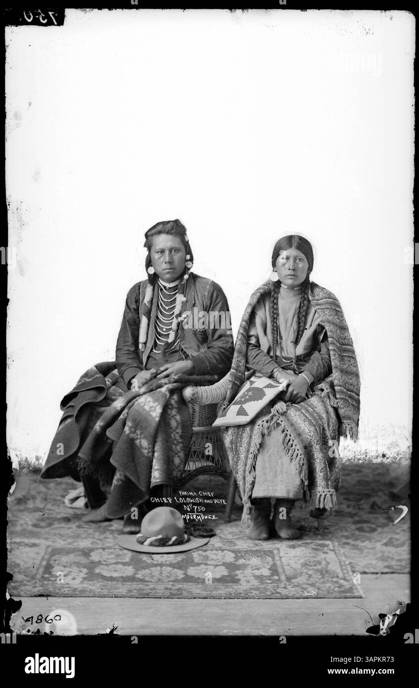 This photograph by Lee Moorhouse shows Lolowish, a Yakima tribal man ...