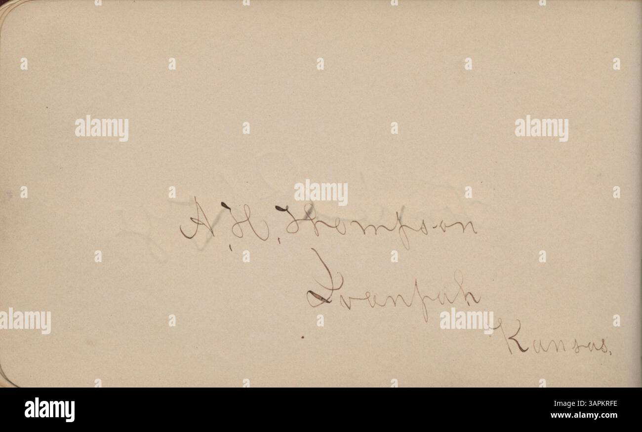The autograph book belonging to Mrs. Jane Loy (1881-1885) includes ...