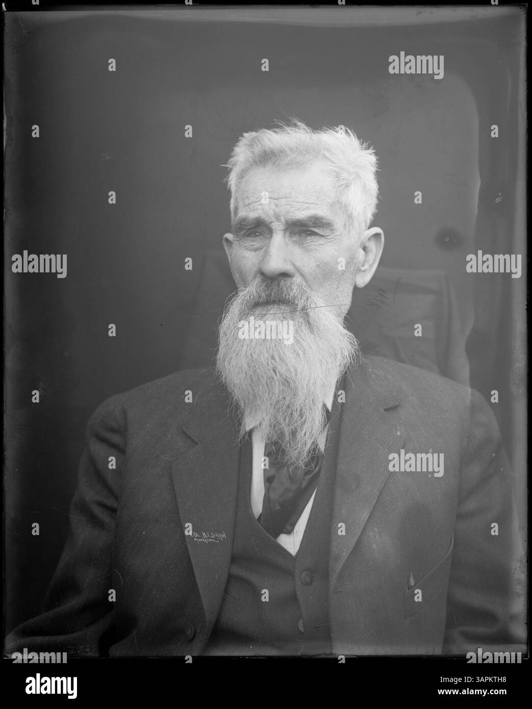 This photograph features Colonel B.F. Shaw, a notable figure in early ...