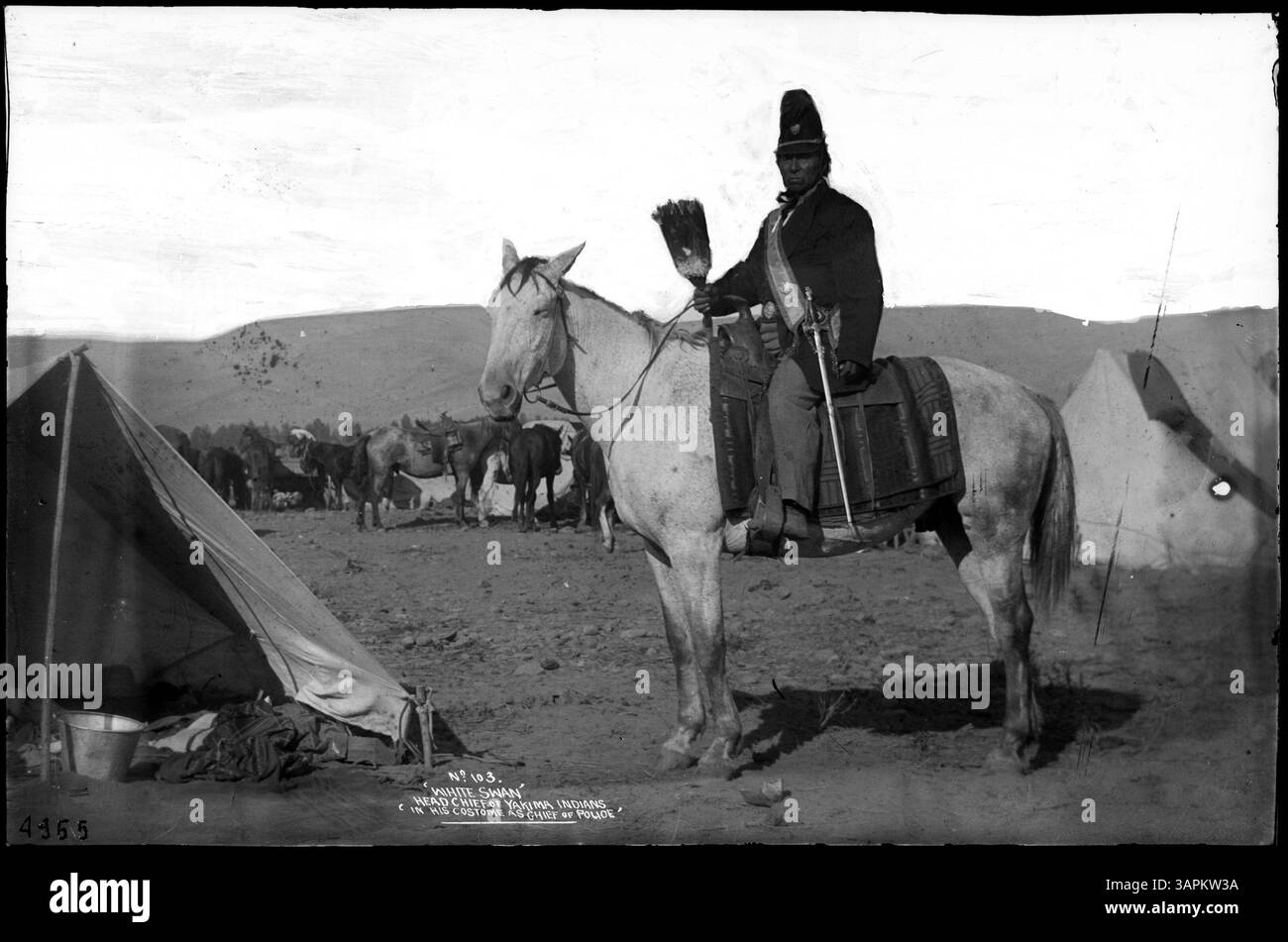Photograph by Lee Moorhouse of White Swan, head chief of the Yakima ...