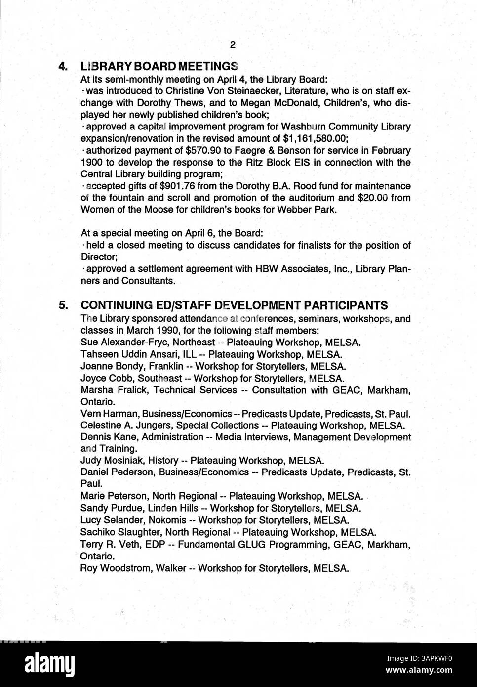 The 1990 edition of the Minneapolis Public Library Official Bulletin ...