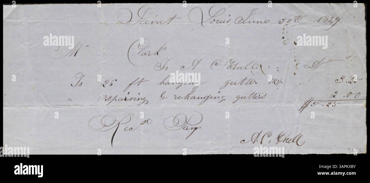 The Missouri Historical Society holds a collection of household bills ...