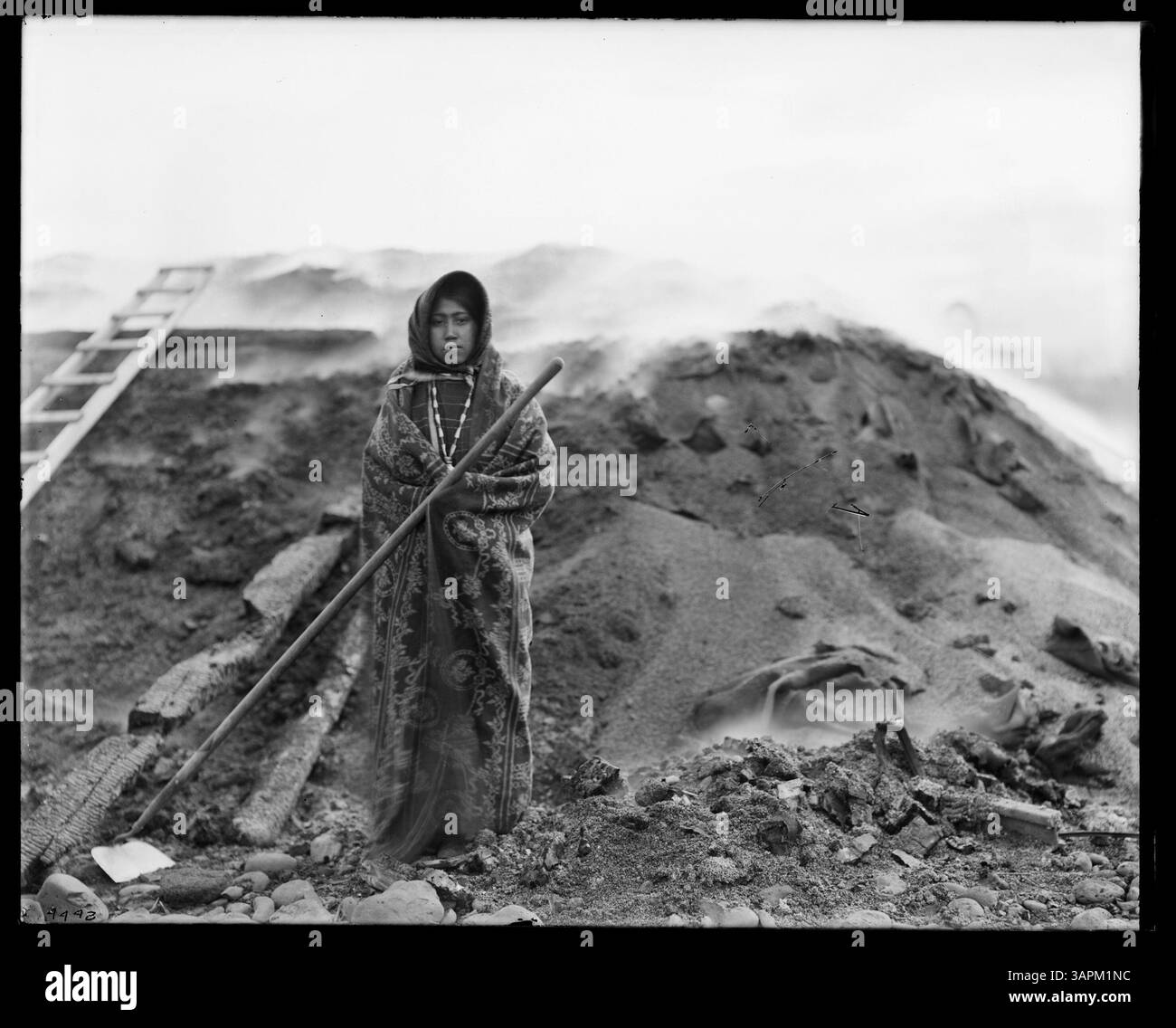 Photograph by Lee Moorhouse of Yakima Sally, a Yakima Indian woman, in ...