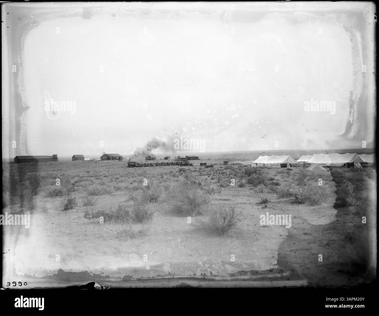 Photo documenting the construction scenes at Cold Spring Dam near ...