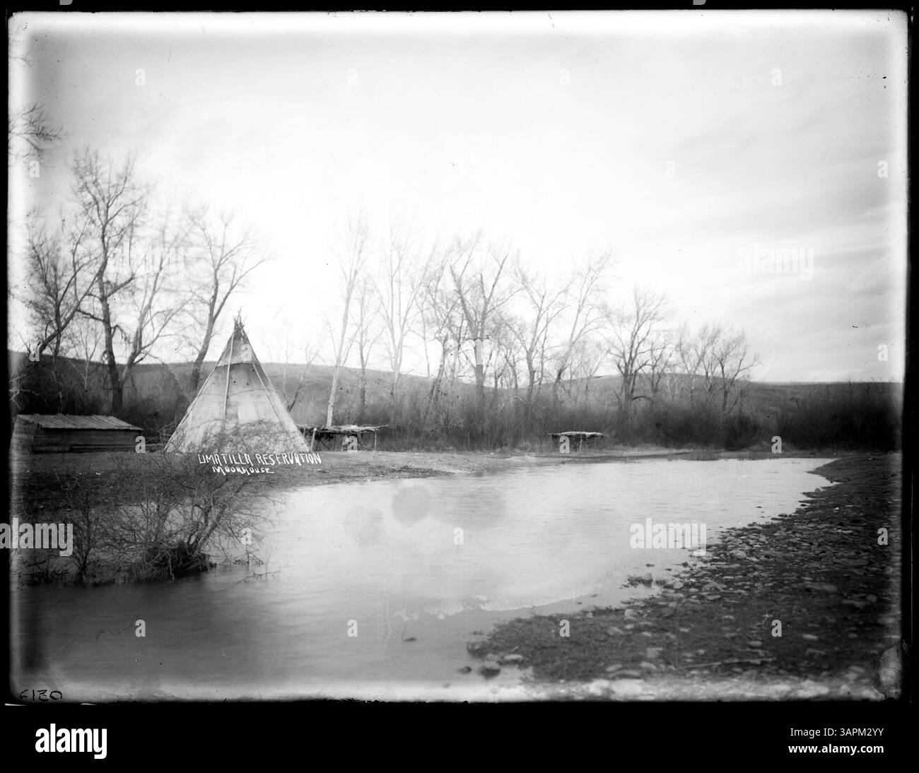 Photograph by Lee Moorhouse showing camps on the Umatilla Indian ...