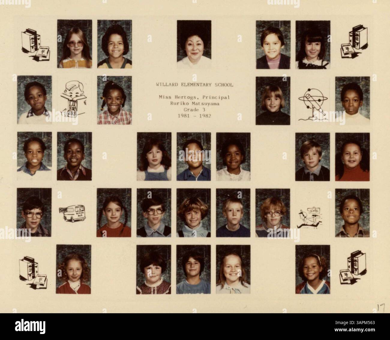 This 1982 yearbook from Willard Elementary School features class photos ...