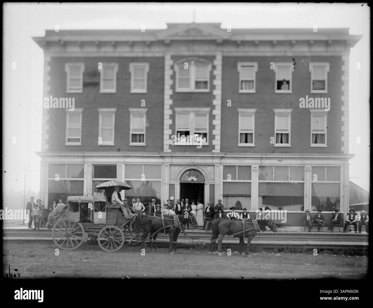 This photograph shows a hotel in Goldendale, Washington, with the ...