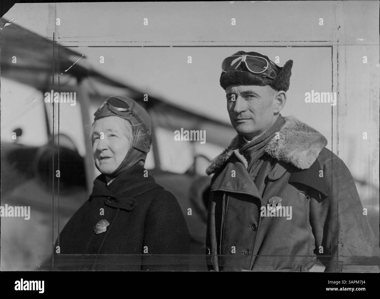 Captain Ray S. Miller and Police Matron Sarah Schaeffer are shown ...