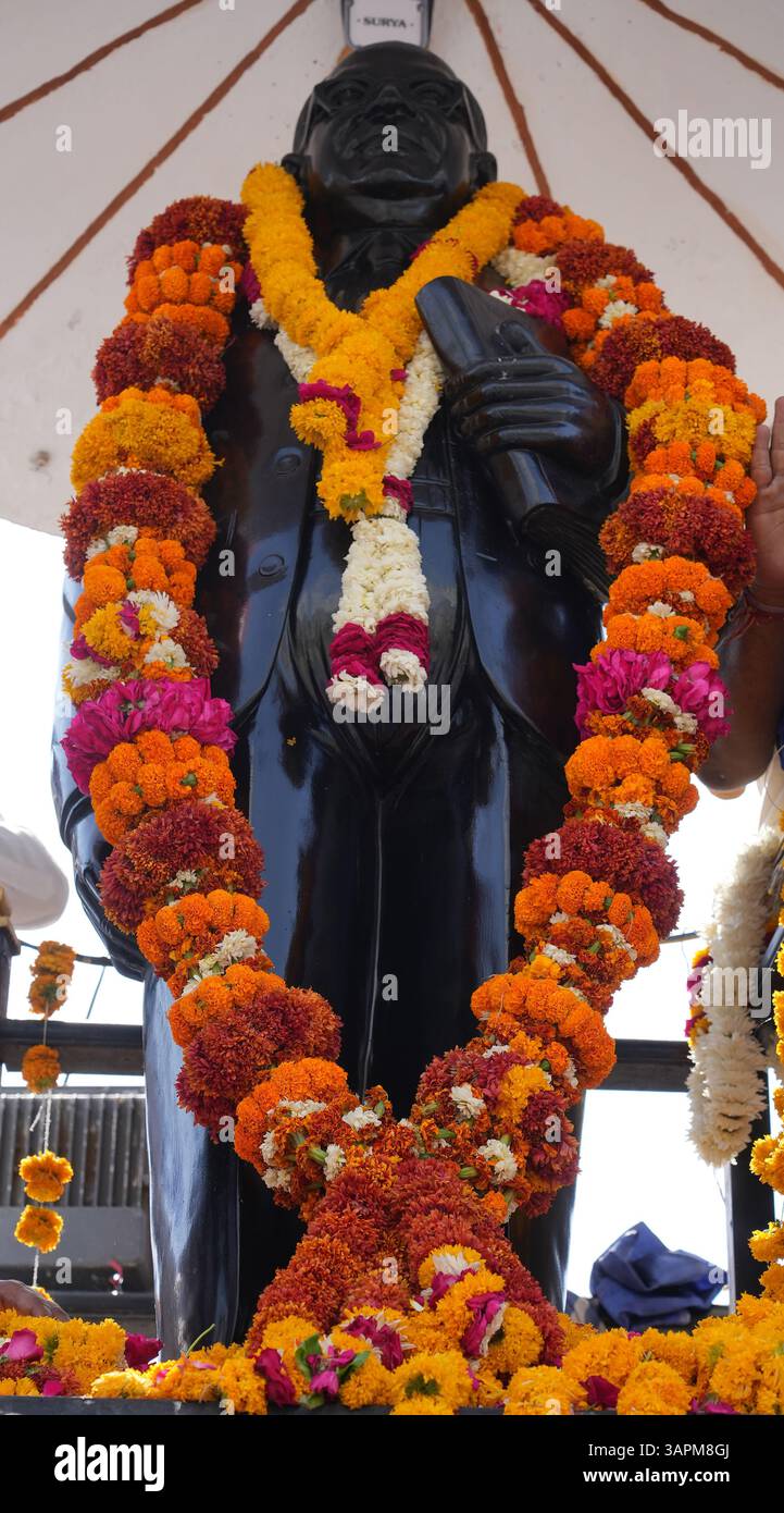 Beawar, Rajasthan, India, April 14, 2025: Statue of Bharat Ratna B.R ...