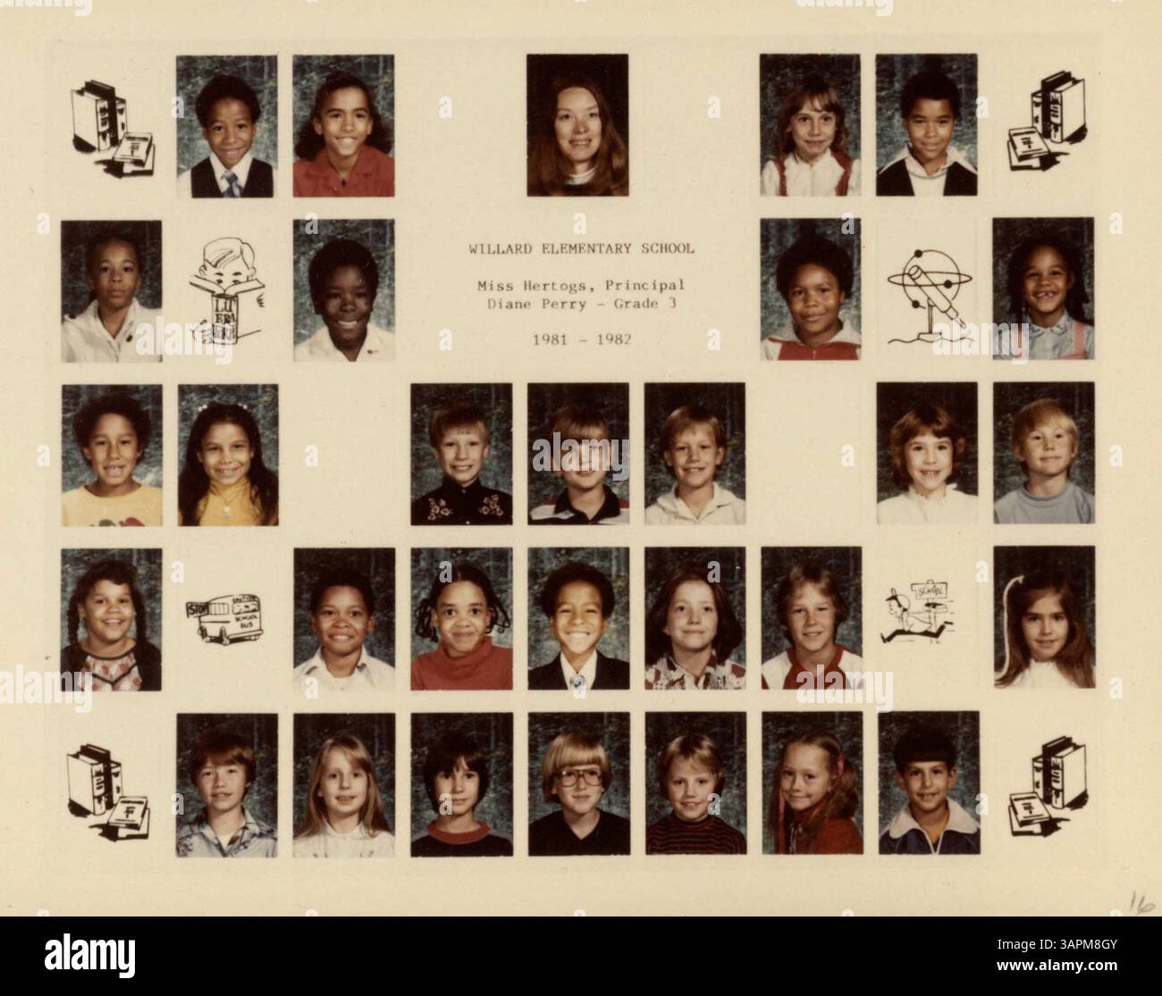 Class photos from the 1981-1982 school year at Willard Elementary, with ...