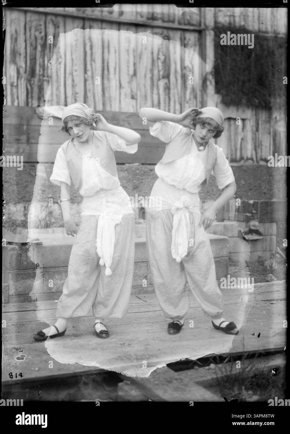 This photograph shows actors in costume for the play 'Reno's Turkish ...