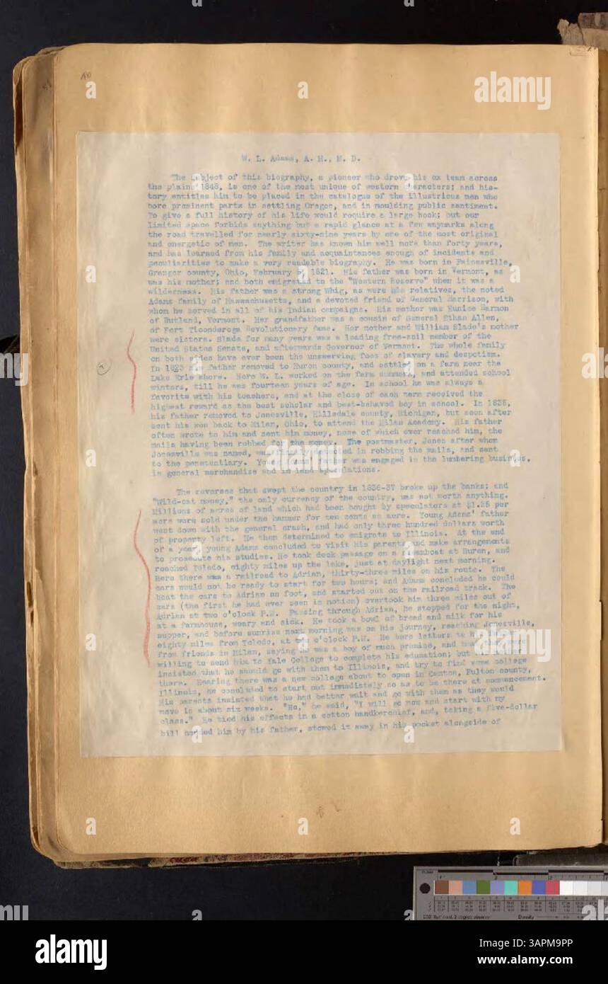 Herbert S. Johnson’s scrapbook contains Adams and Goodell family ...