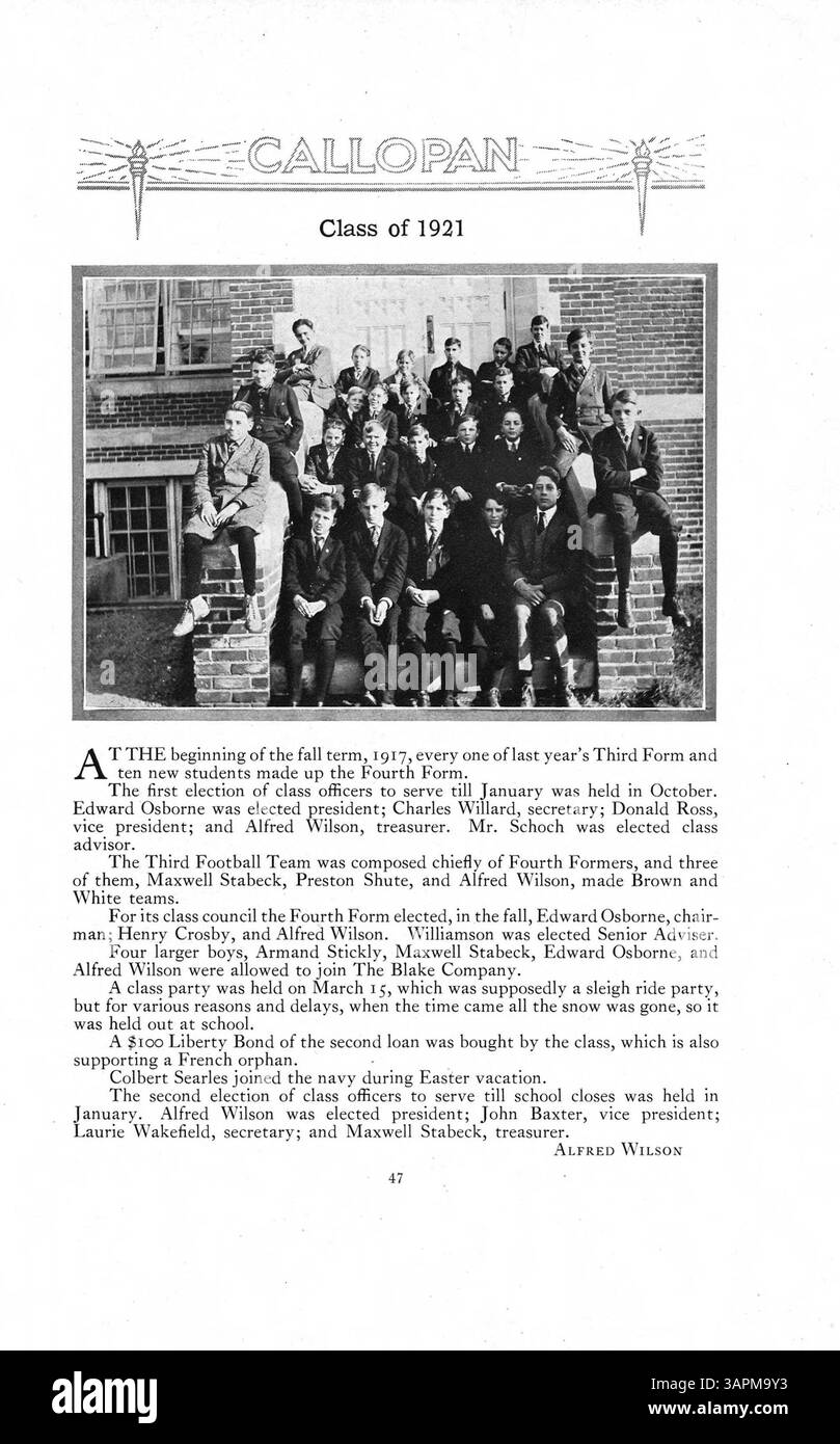 The Callopan 1918 Blake Yearbook captures the key aspects of the 1917 ...