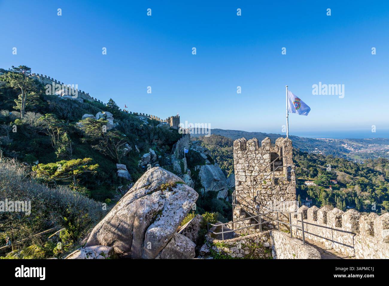 Castle of the Moors or Moorish Castle is a historic hilltop medieval ...