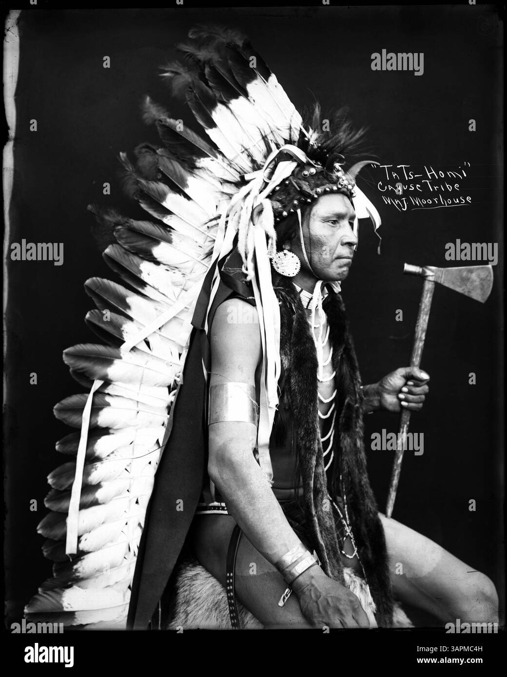 Tats-homi, a Cayuse Indian, is pictured in traditional regalia ...