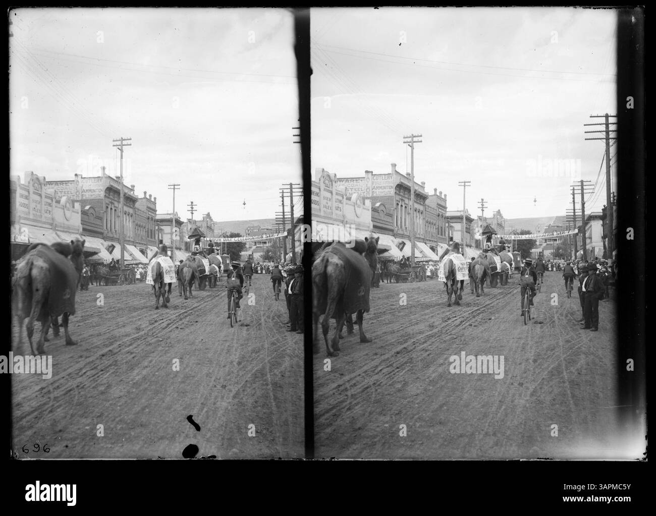 This photograph, taken by Lee Moorhouse, depicts a carnival parade in ...