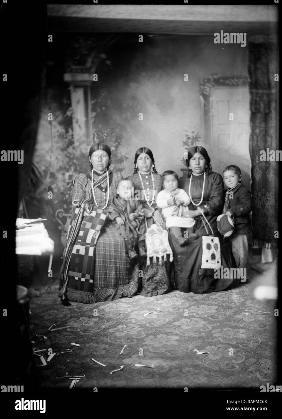 A photograph of Yakima Indians in regalia, highlighting traditional ...