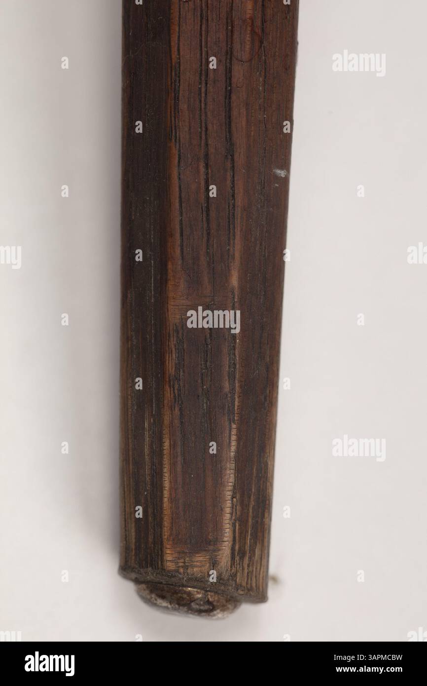 This walnut German Alpine style side chair features peg and glue ...