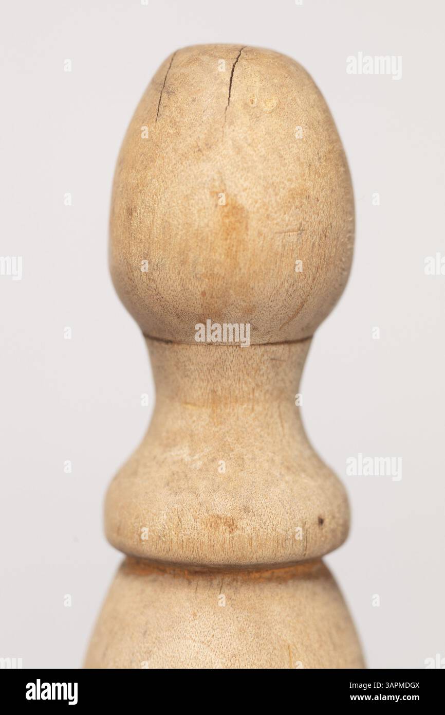 This incomplete wooden side chair, made from hickory wood, features a ...