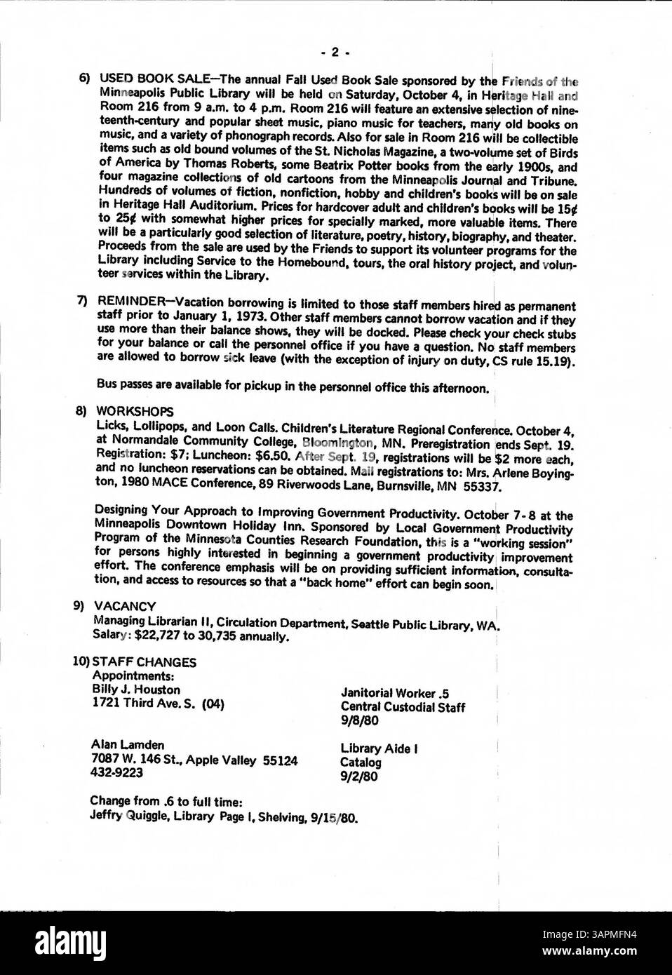 The 1980 Minneapolis Public Library Official Bulletin highlights ...