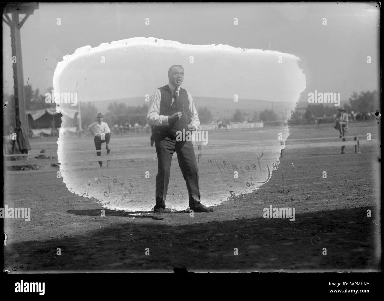 This photograph shows Mayor George L. Baker of Portland, Oregon ...