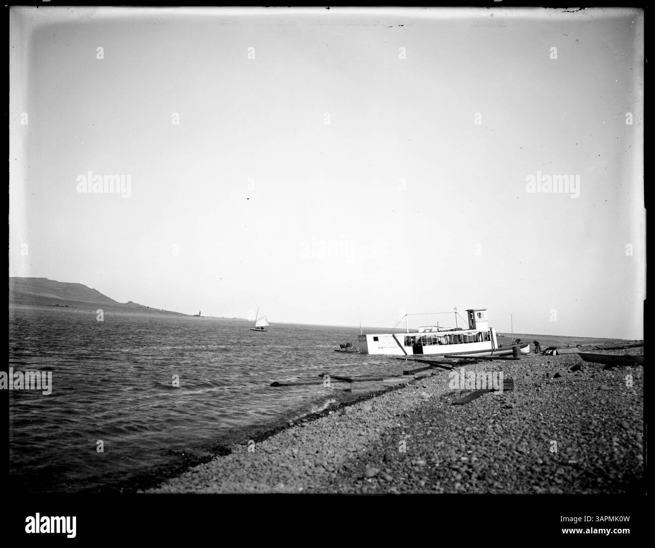 This photograph depicts the Mata C. Hover, a stern-wheel, gas engine ...