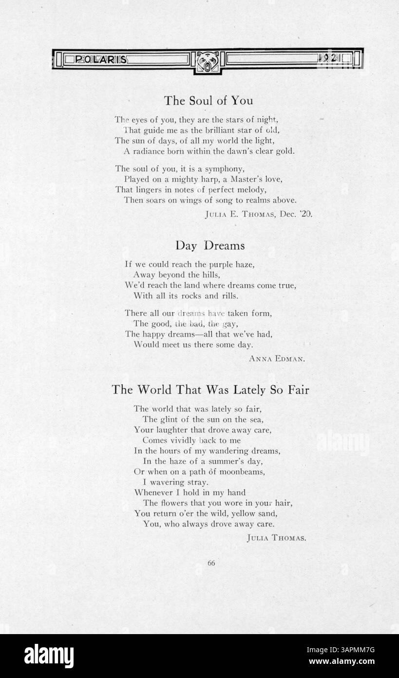 The 1921 Polaris yearbook from North High School documents the students, teachers, clubs ...