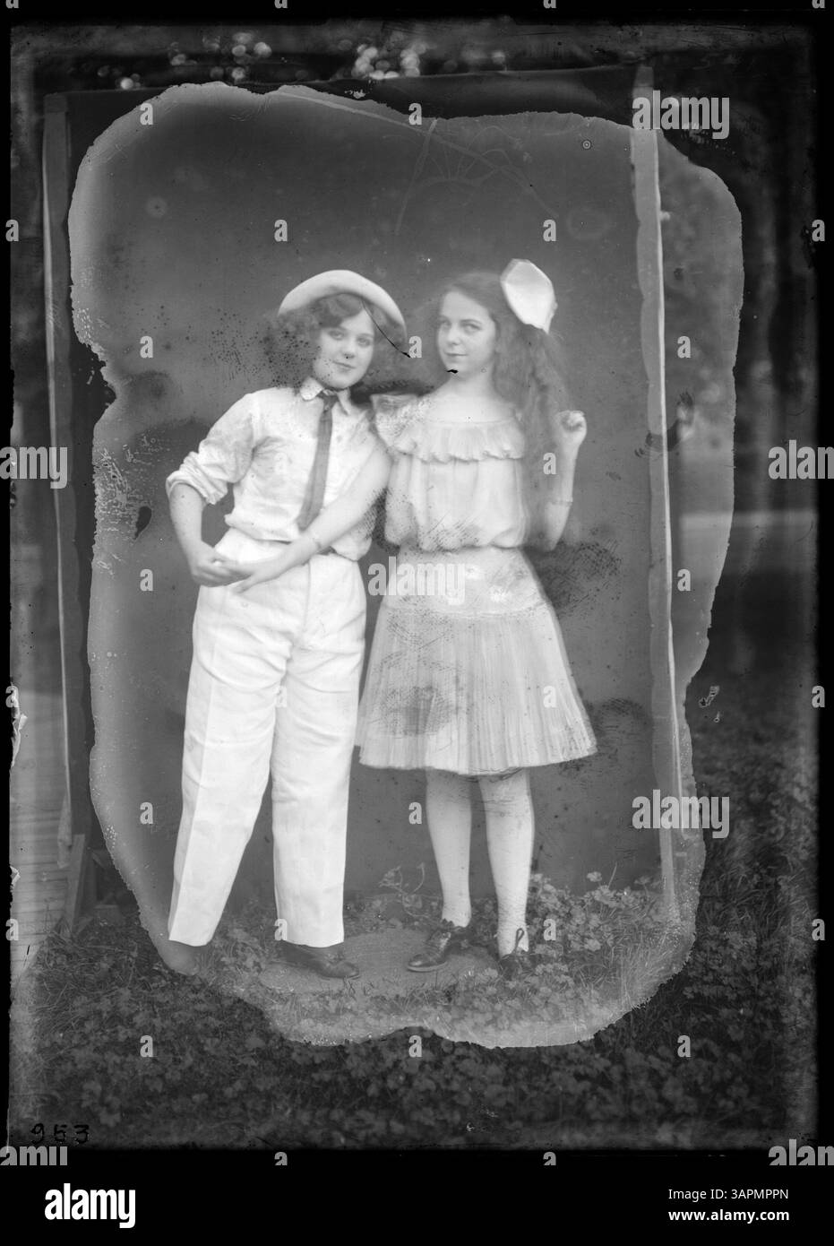 Photograph by Lee Moorhouse of unidentified vaudeville players. The ...