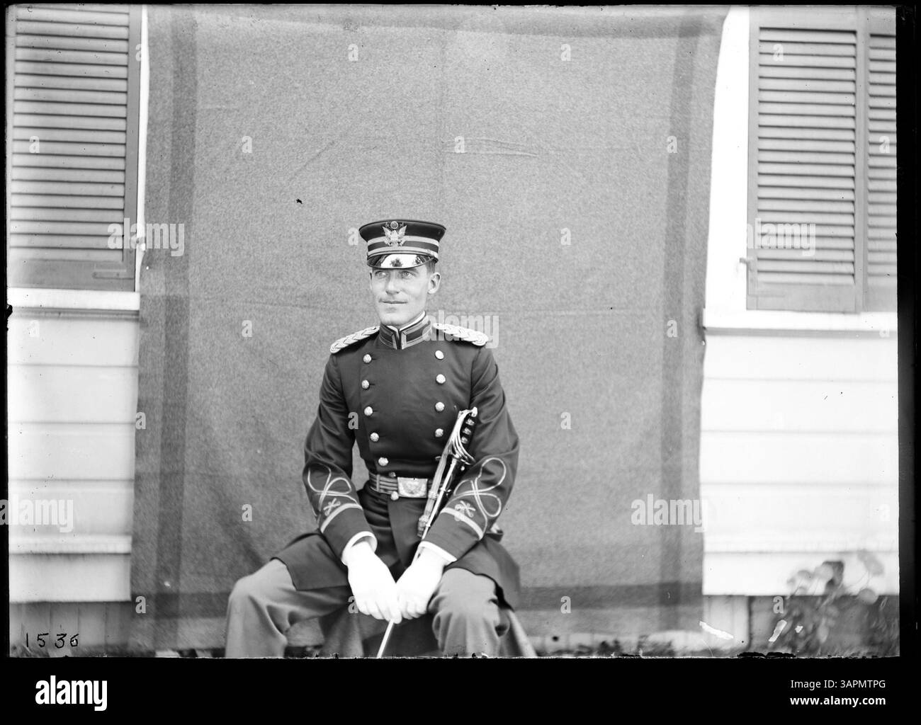This photograph by Lee Moorhouse shows an army officer at Fort Walla ...