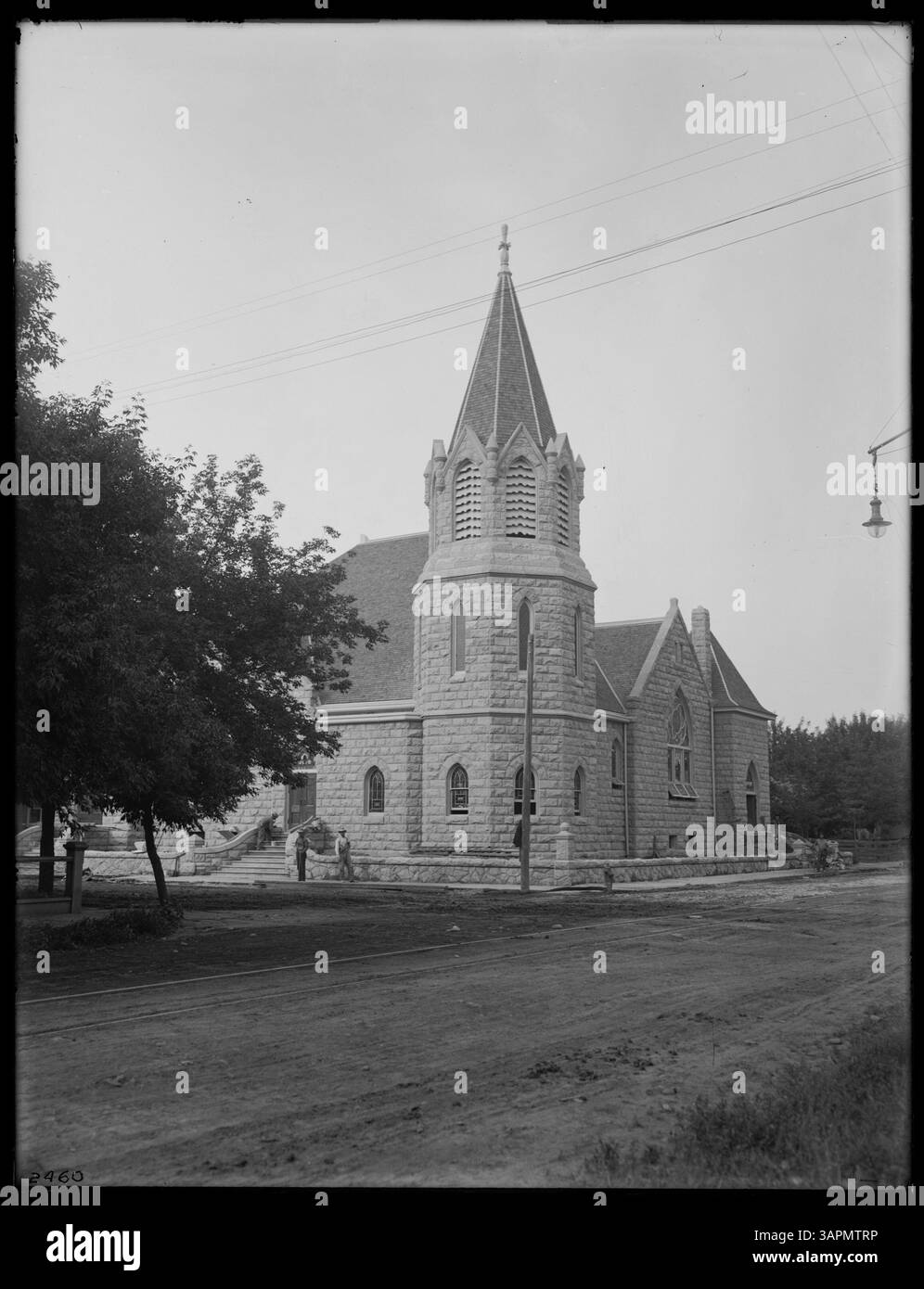 A photograph by Lee Moorhouse shows the Methodist Church in Pendleton ...