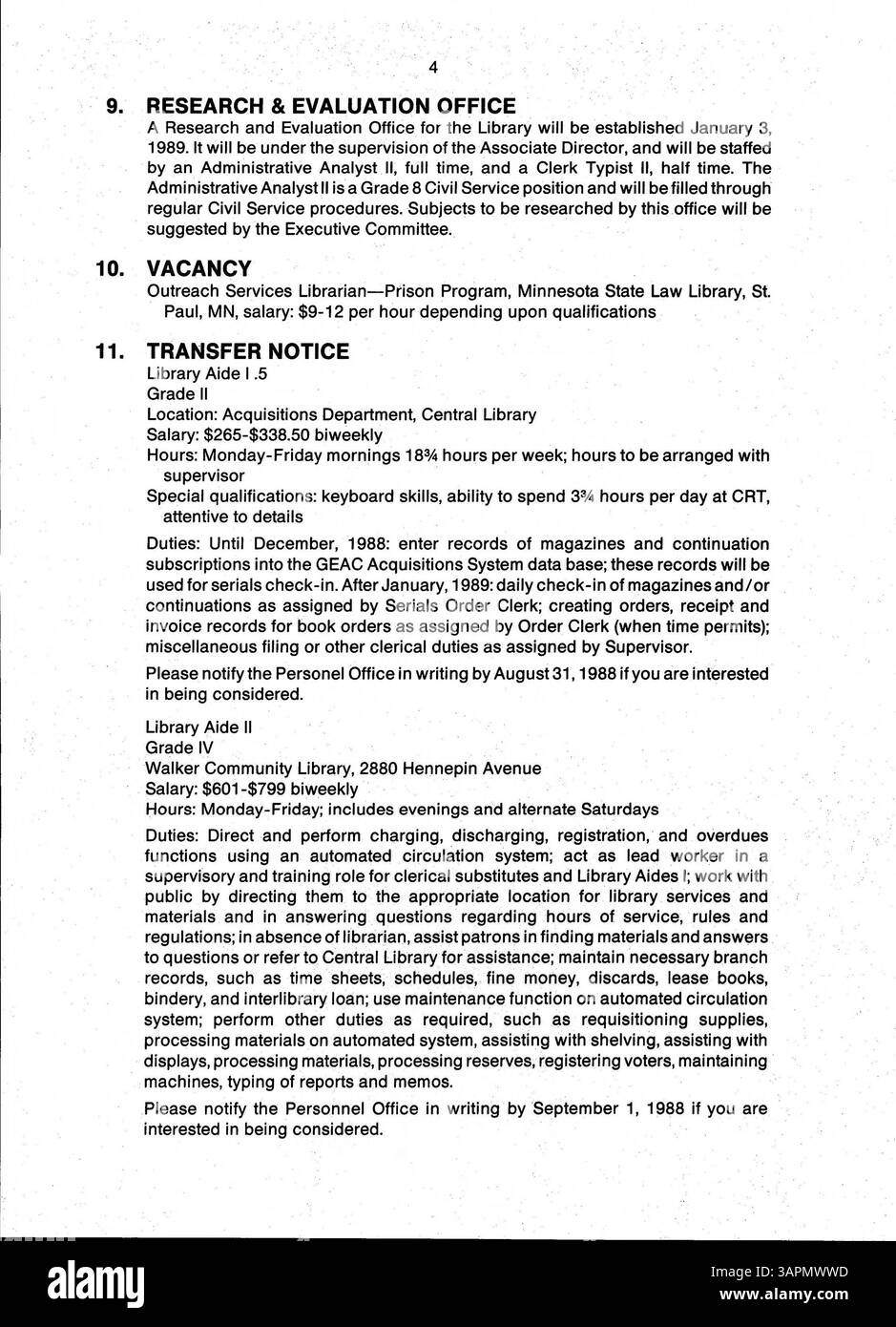 The Minneapolis Public Library Official Bulletin of 1988 provides ...