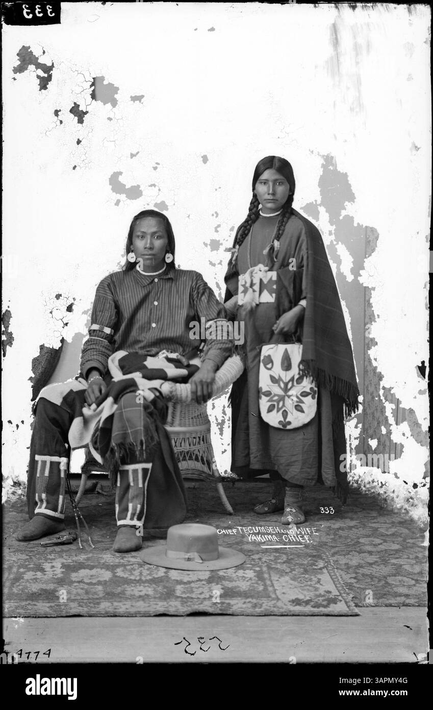 This photograph by Lee Moorhouse shows Tecumseh, a Yakima Indian, with ...