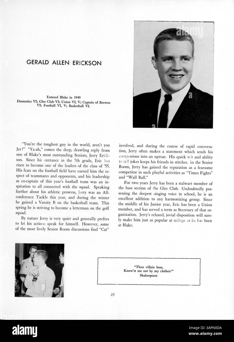 The 1955 Blake Yearbook, Call O' Pan, commemorates the students ...