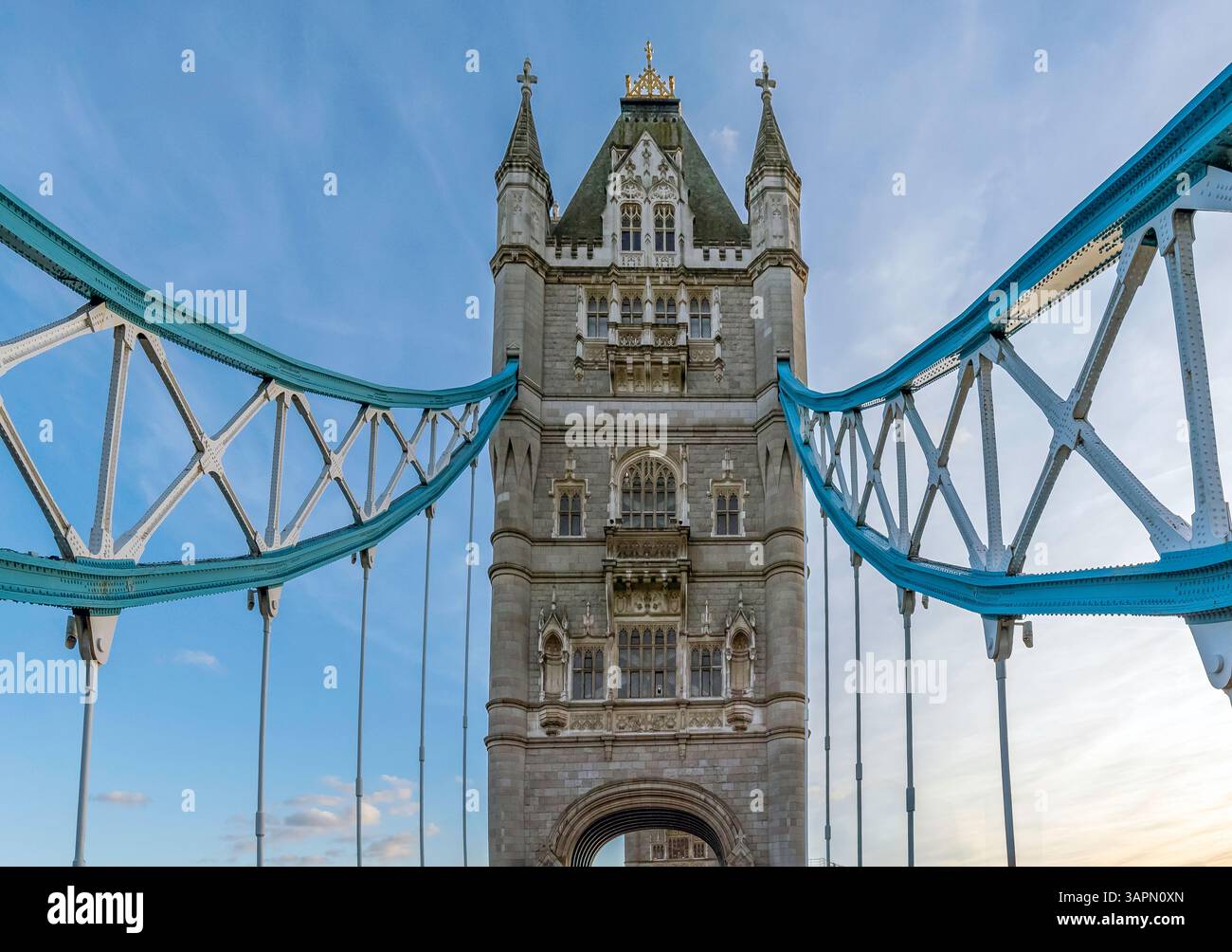 Photograph of the iconic Tower Bridge in London, featuring one of its ...