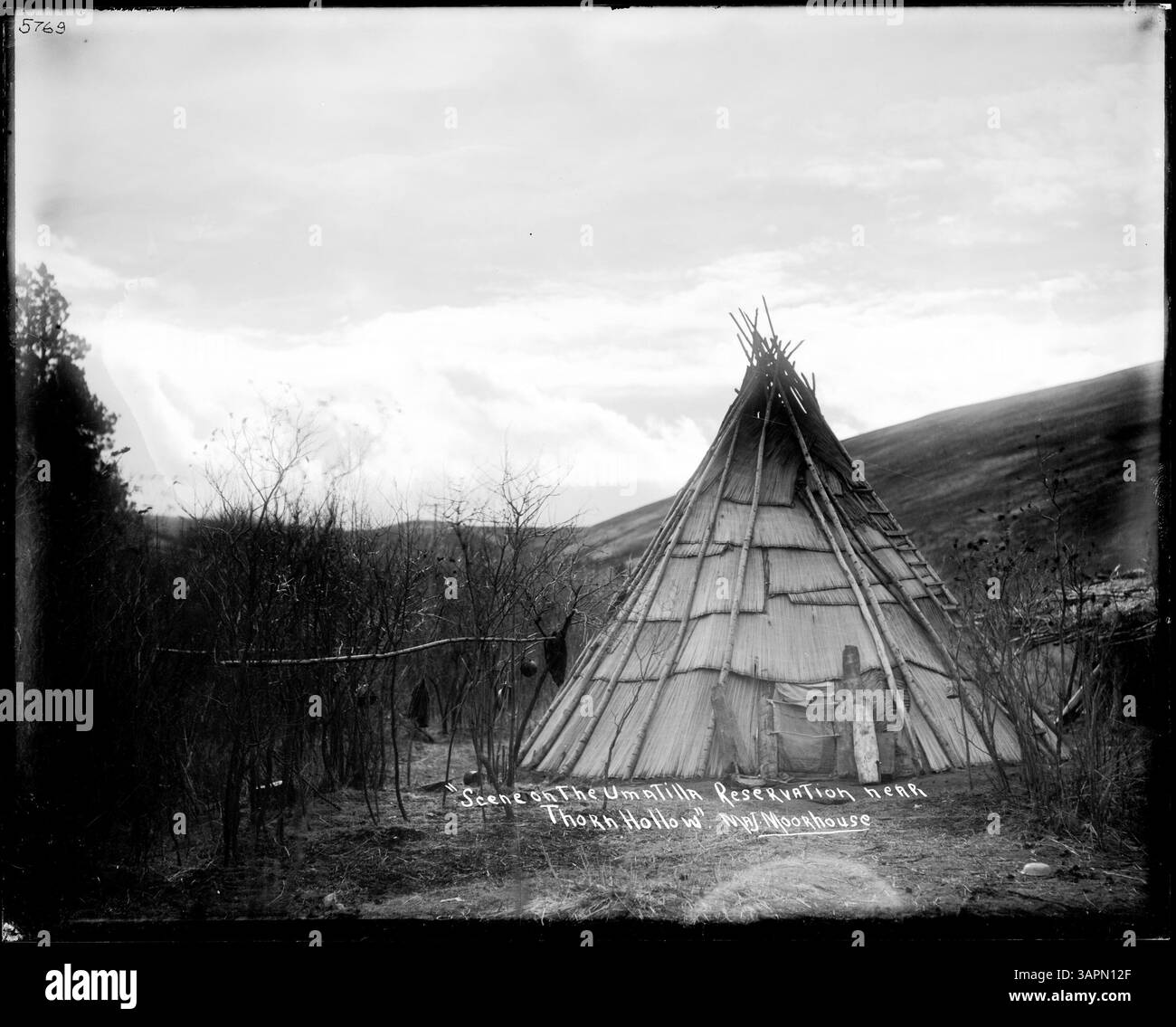 This photograph depicts camps on the Umatilla Indian Reservation ...