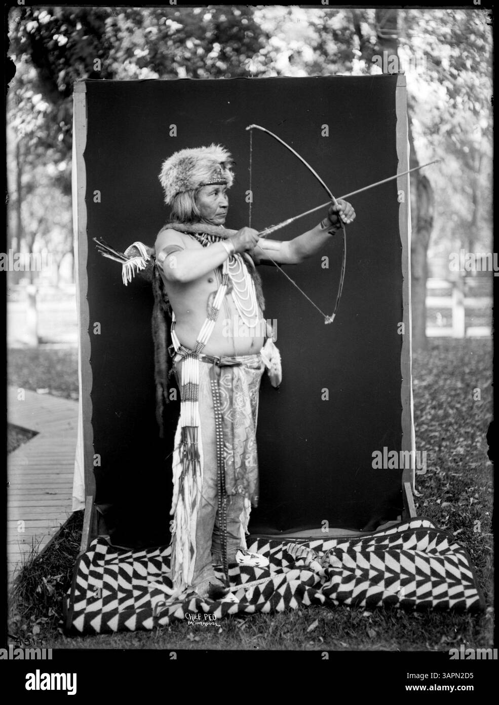 This photograph by Lee Moorhouse shows Chief Peo, a Umatilla tribal man ...