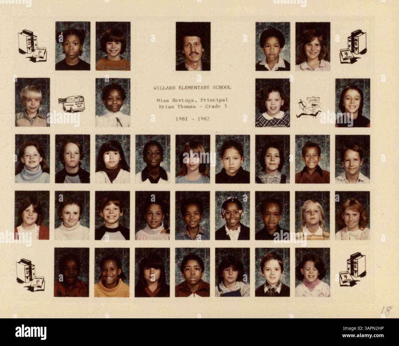 The 1982 'Willard Elementary Yearbook' features class photos from the ...