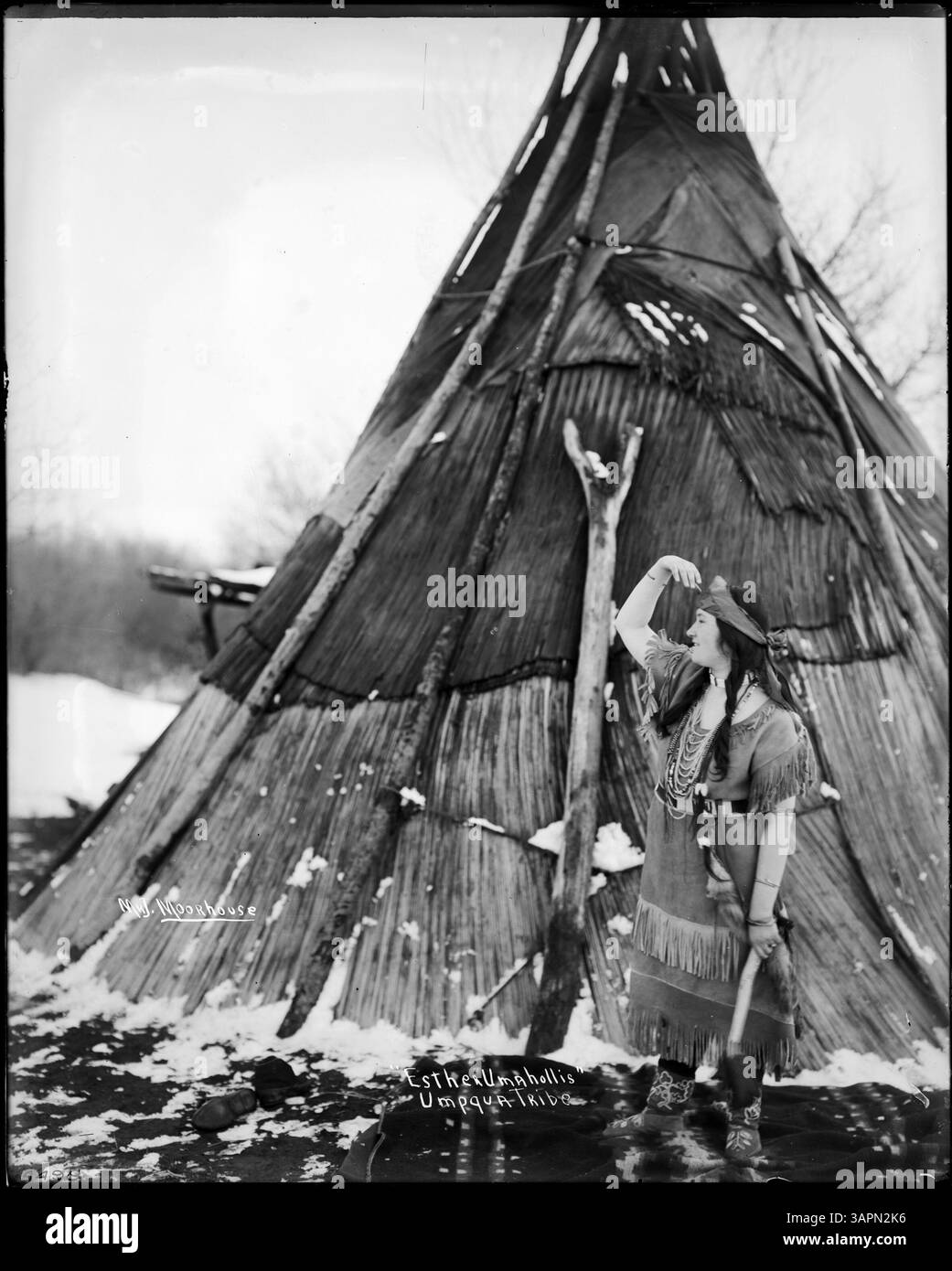 This photograph by Lee Moorhouse shows Esther Umahollis, a Umpqua ...