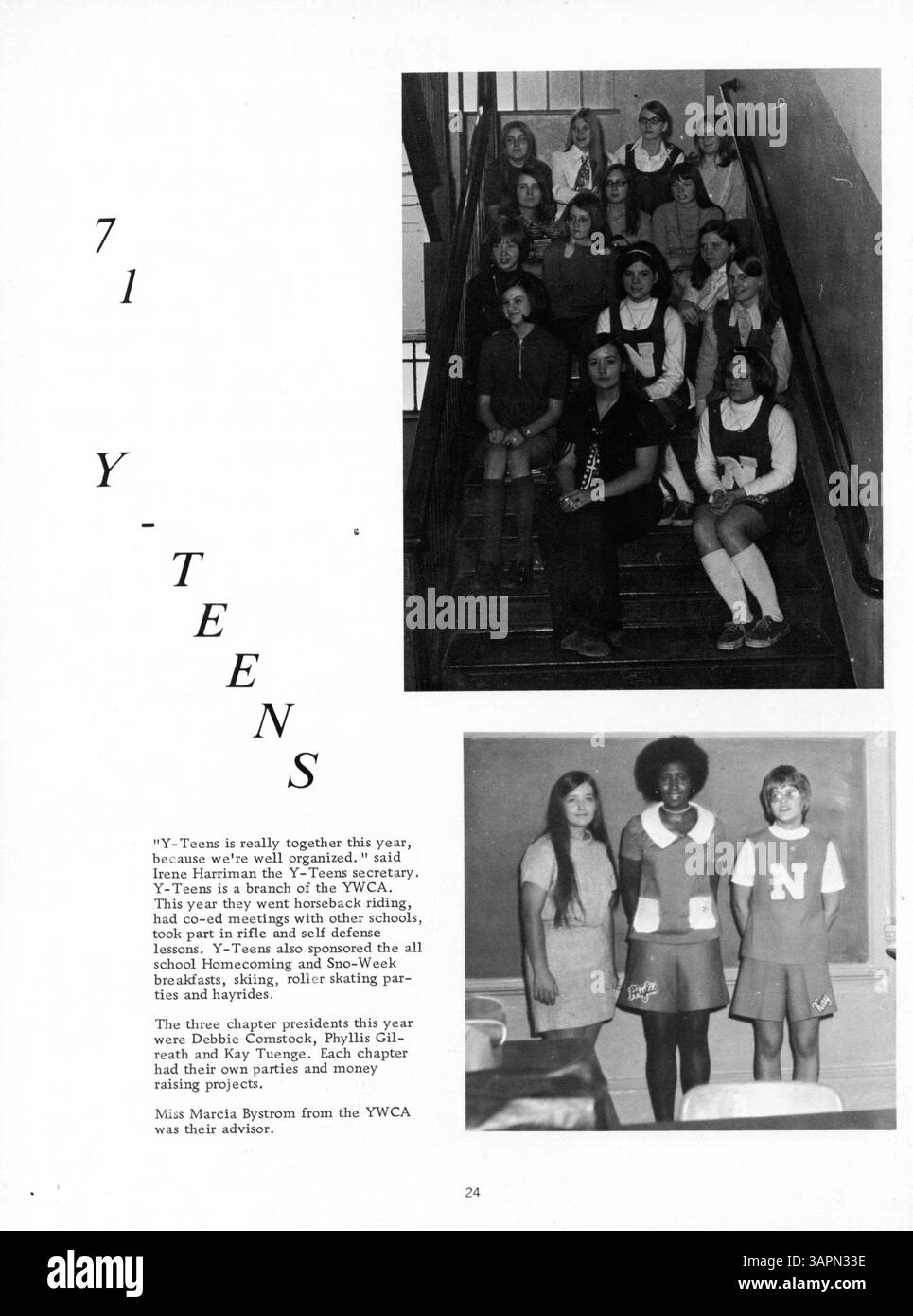 The 1971 Polaris yearbook from North High School records the students ...
